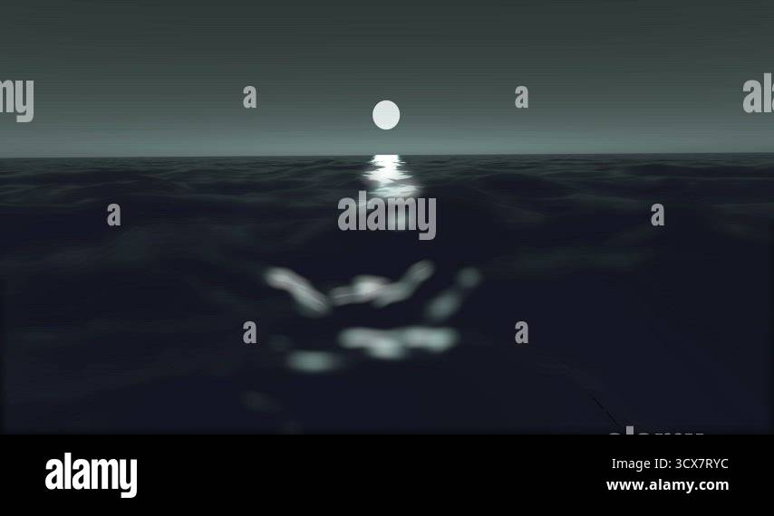 moon ocean slow motion Stock Video Footage - Alamy