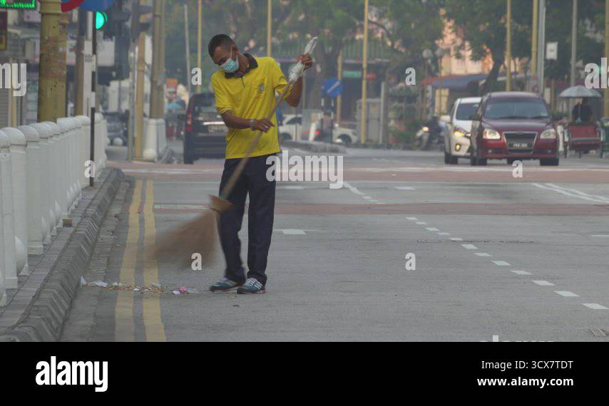 City council swept the floor to maintain cleanliness of town Stock ...