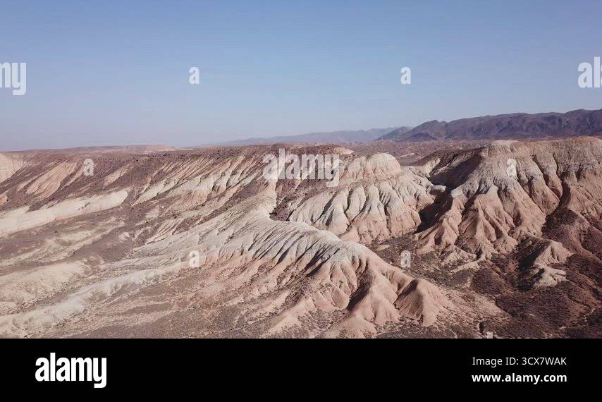 Colored hills of the gorge in the desert Stock Video Footage - Alamy
