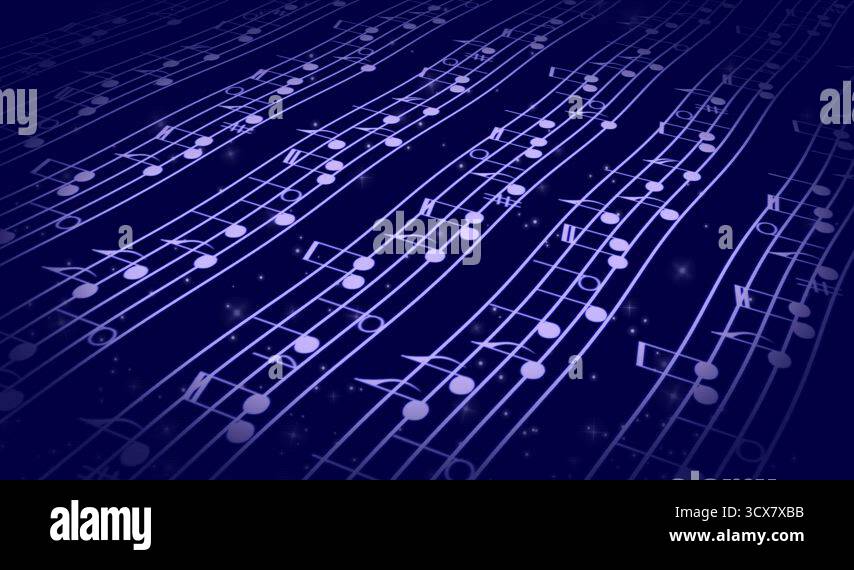 Abstract music background with notes, motion graphics Stock Video ...