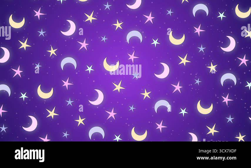 Moon and stars, rotating background, motion graphics Stock Video ...