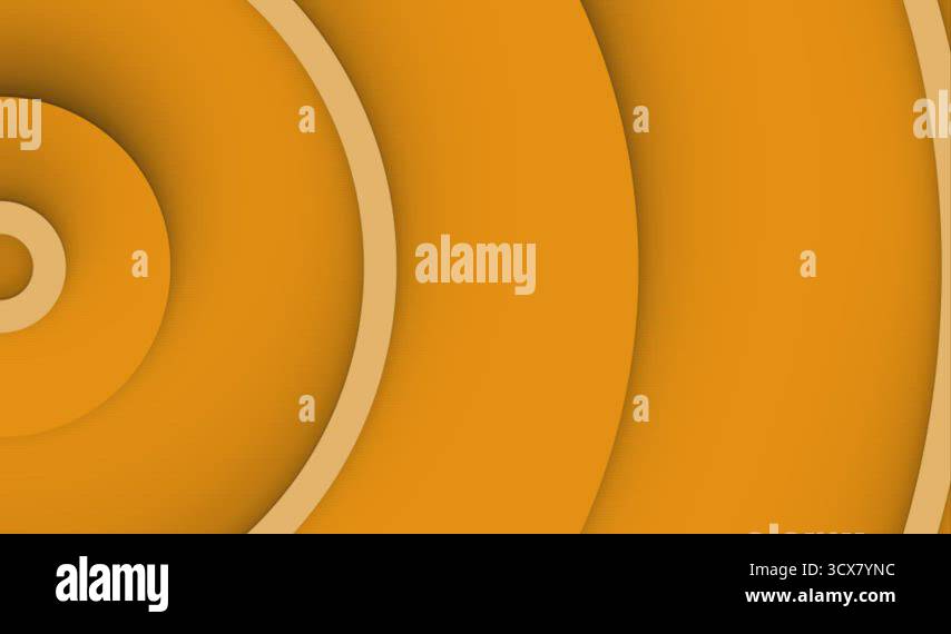 Looping background animation with orange concentric circles moving from ...