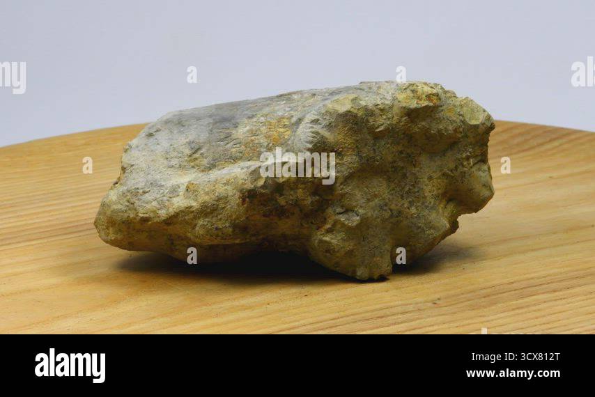 Jurassic ammonite Perilytoceras jurense with septa of inner kernel on a ...