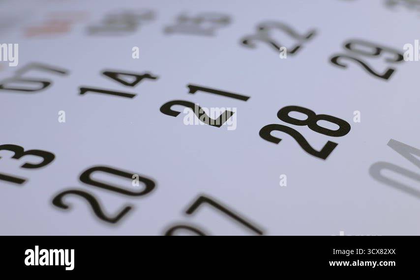 Marking on the calendar Stock Video Footage - Alamy