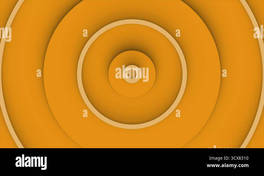 Looping background animation with orange concentric circles moving from ...