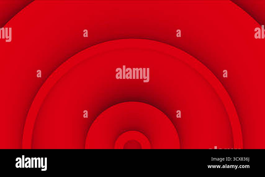 Looping background animation with red concentric circles moving from ...