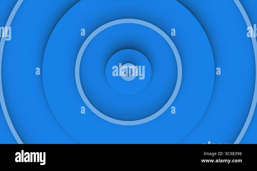 Looping background animation with blue concentric circles moving from ...