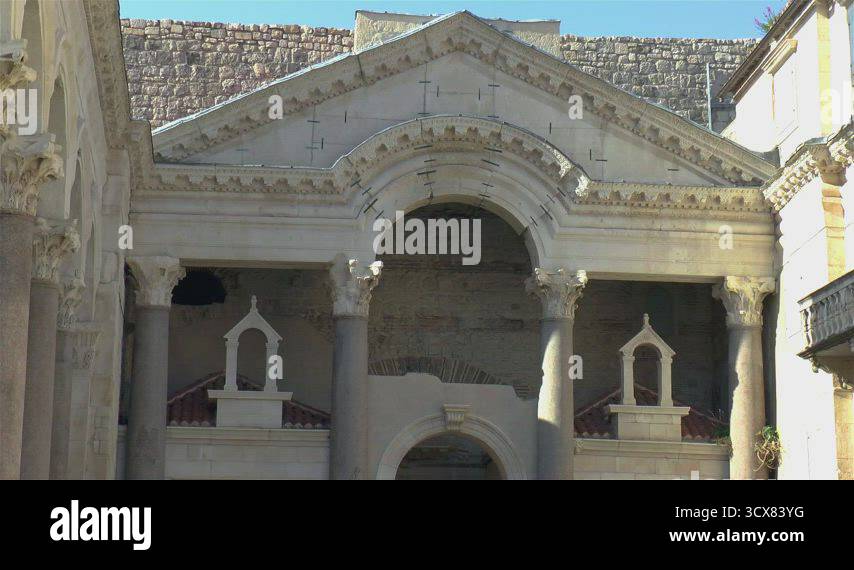 Roman Diocletian's Palace in Split, Croatia Stock Video Footage - Alamy