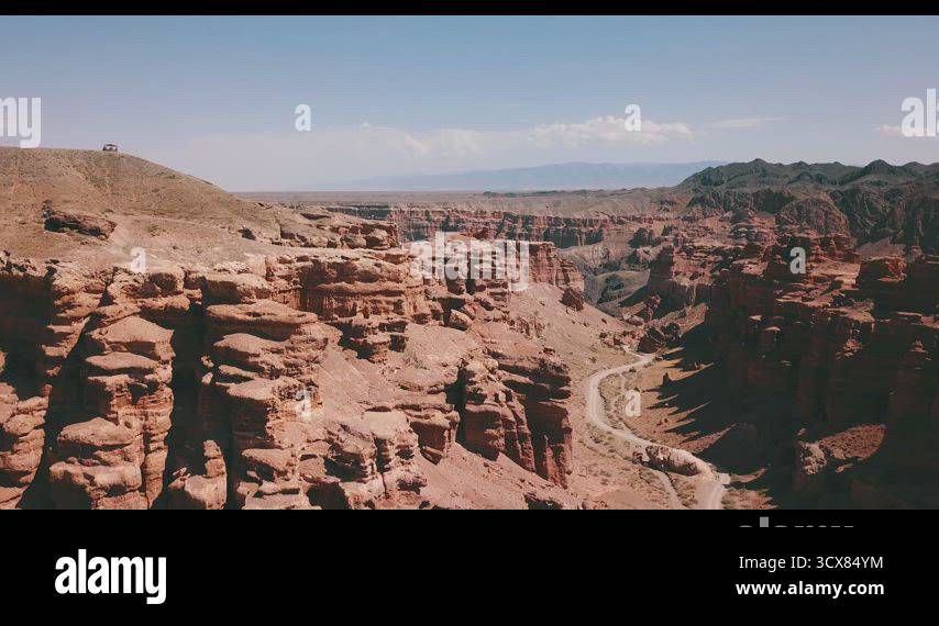 Grand canyon Charyn. Rocks from sedimentary rocks Stock Video Footage ...