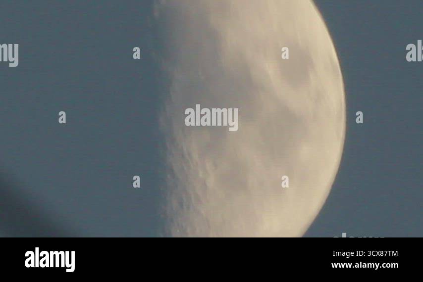 Earth moon glowing in black background at night Stock Video Footage - Alamy