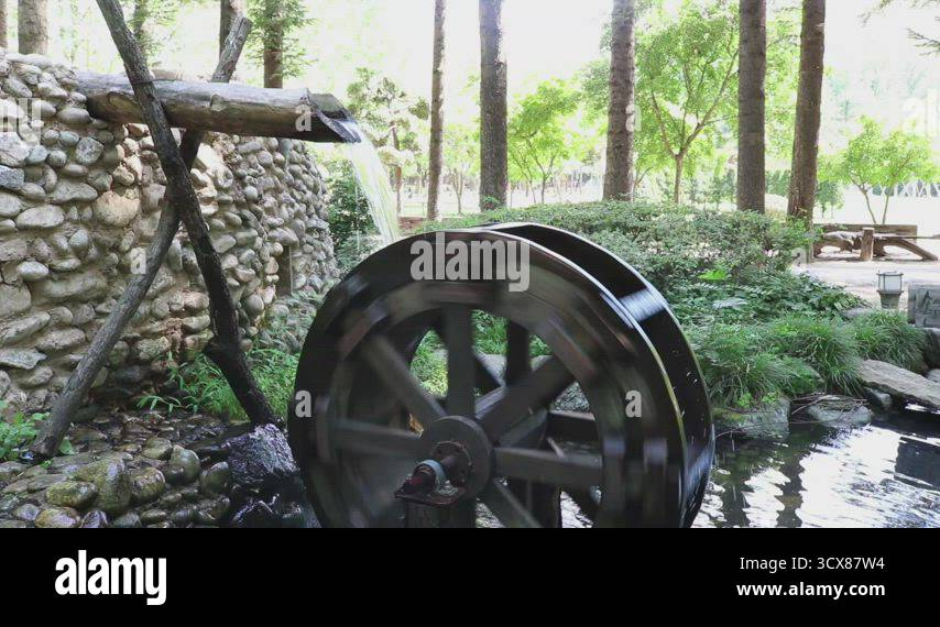 Old style vintage water wheel Stock Videos & Footage - HD and 4K Video ...