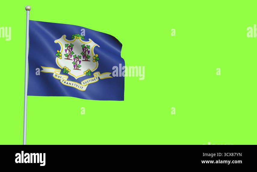 Connecticut Flag Slow Motion Stock Video Footage - Alamy