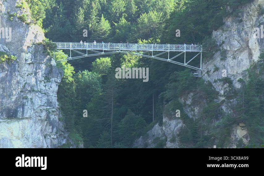 Marienbrücke, Mary's Bridge, Neuschwanstein Castle, in Bavaria, Germany ...