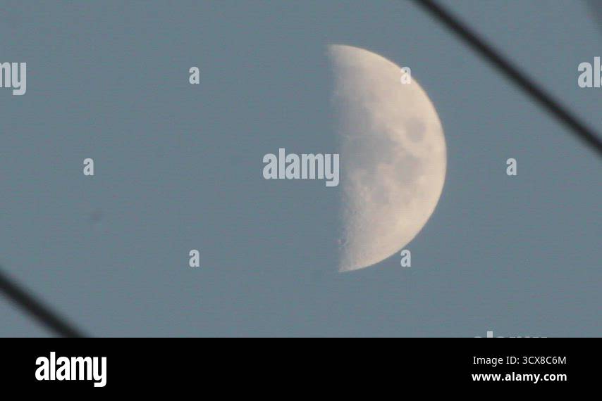 Earth moon glowing in black background at night Stock Video Footage - Alamy