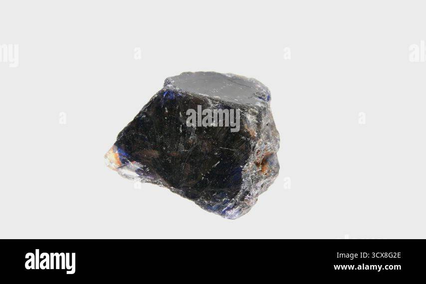 Obsidian stone on turn table Stock Video Footage - Alamy