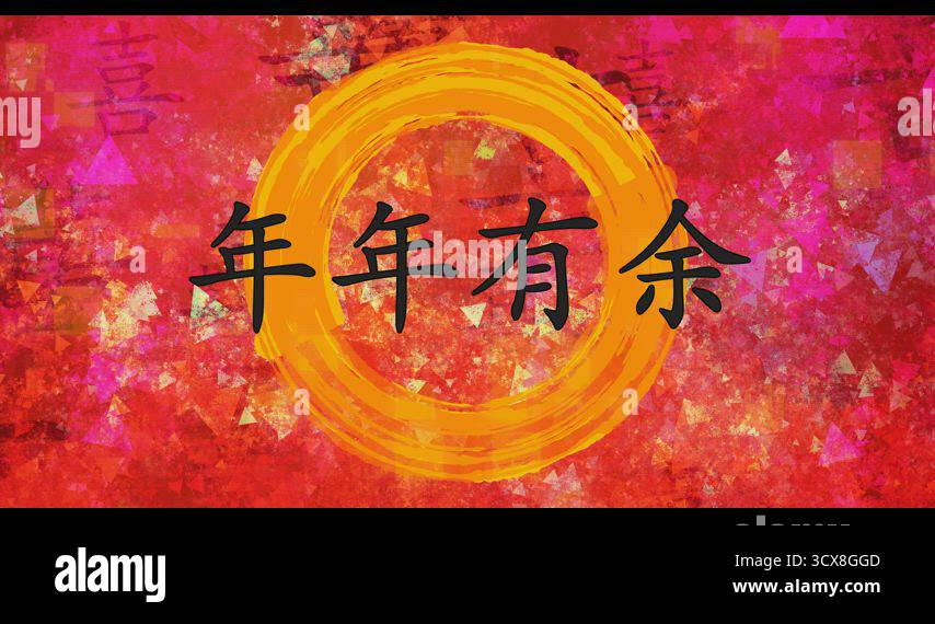 Abundance Prosperity Chinese New Year Blessing in Chinese Calligraphy ...