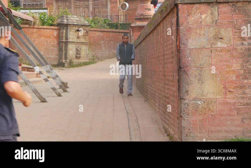 BHAKTAPUR, KATHMANDU, NEPAL - 18 Armed police officers and soldiers ...