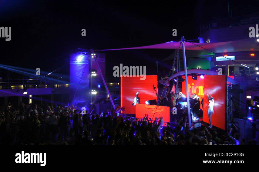 Timmy Trumpet and his band performing on the stage Stock Video Footage ...