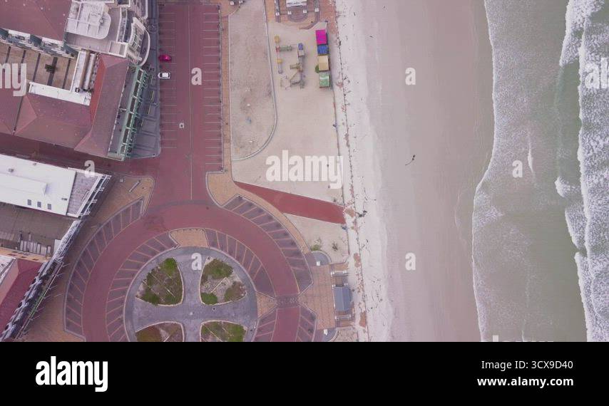 Empty beach at Muizenberg in Cape town, South Africa during the lock ...