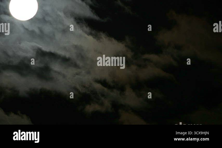 full moon night clouds 4k Stock Video Footage - Alamy