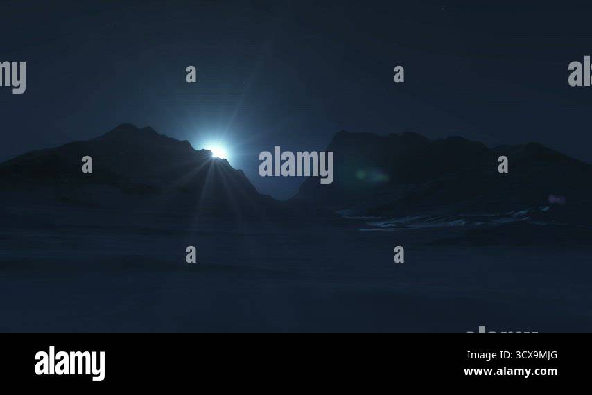 mountain snow moon light Stock Video Footage - Alamy