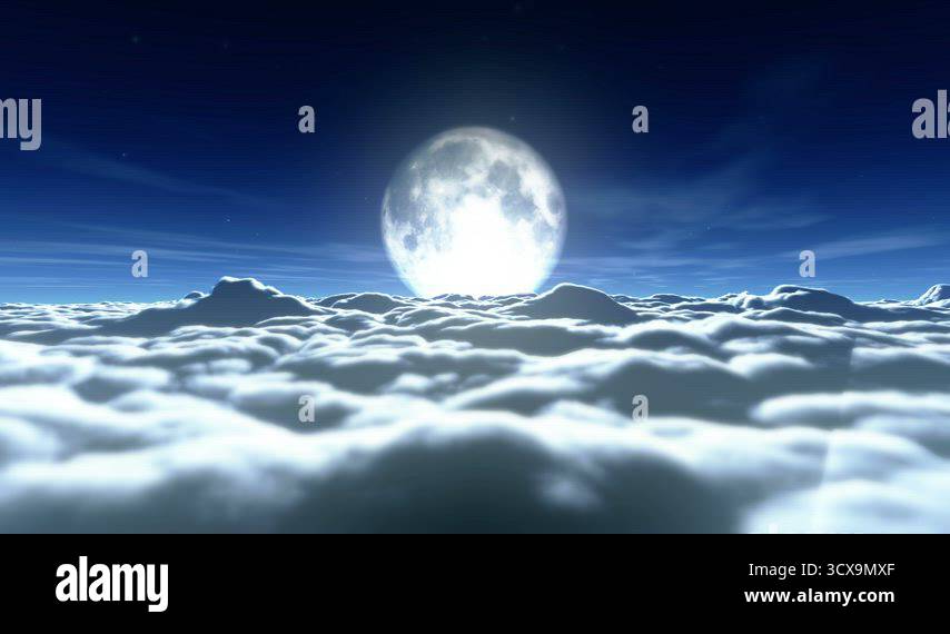 dreams full moon clouds Stock Video Footage - Alamy