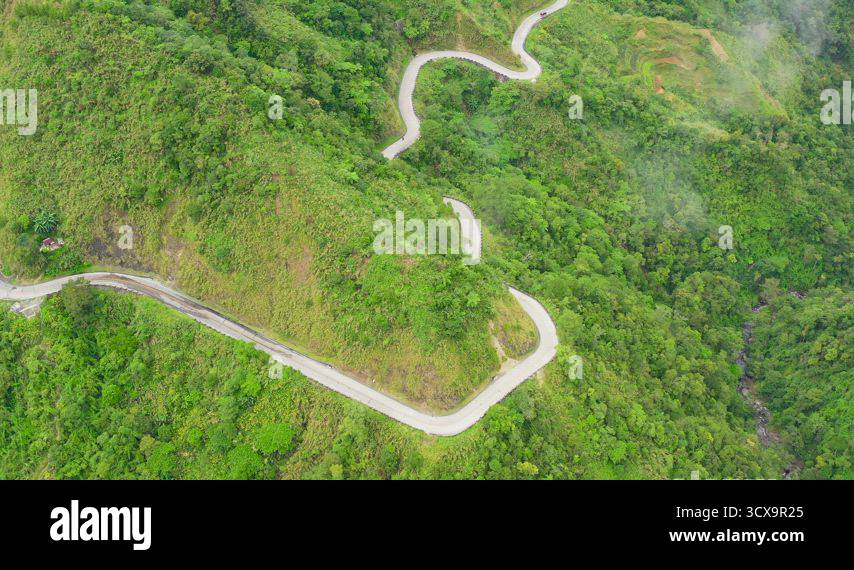 Cordillera on Luzon Island, Philippines, aerial view. Mountains are ...