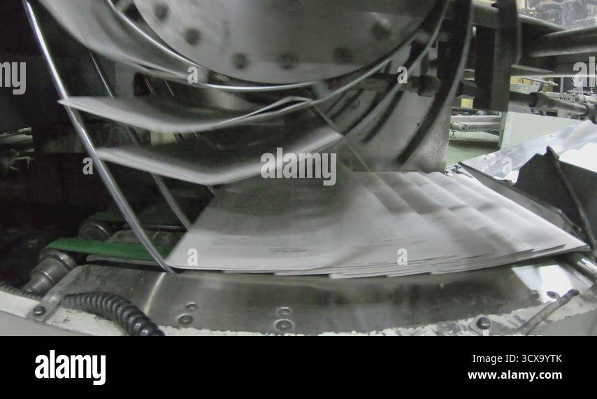 Print the newspaper from a short distance. The process of offset and ...