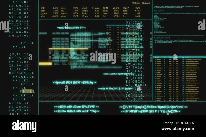 Monitor screen while hacking a computer Stock Video Footage - Alamy