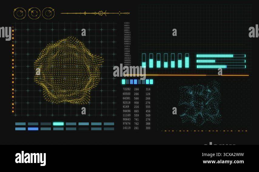 HUD technological futuristic elements. Elements of the sci-fi circle ...