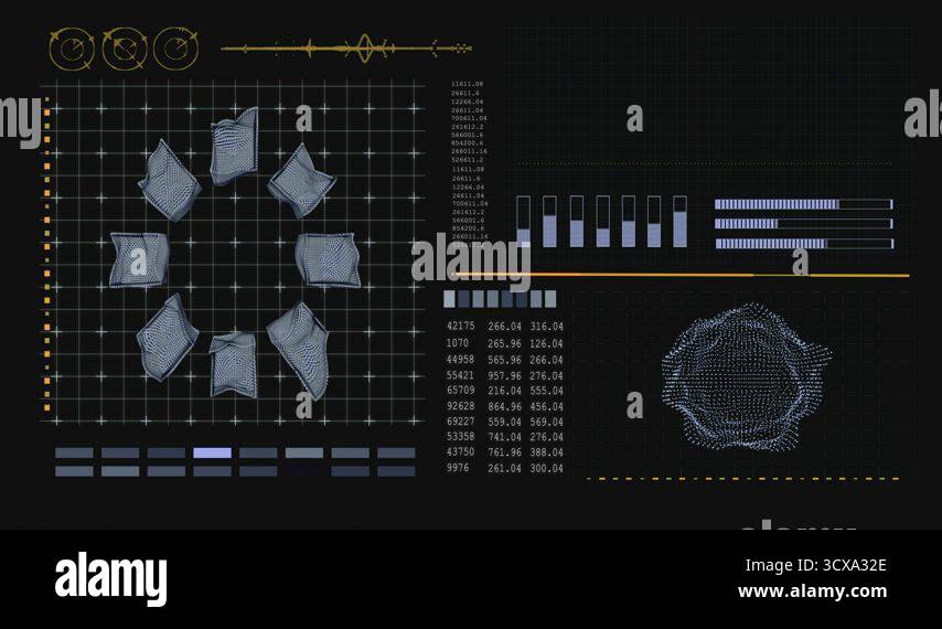 HUD technological futuristic elements. Elements of the sci-fi circle ...