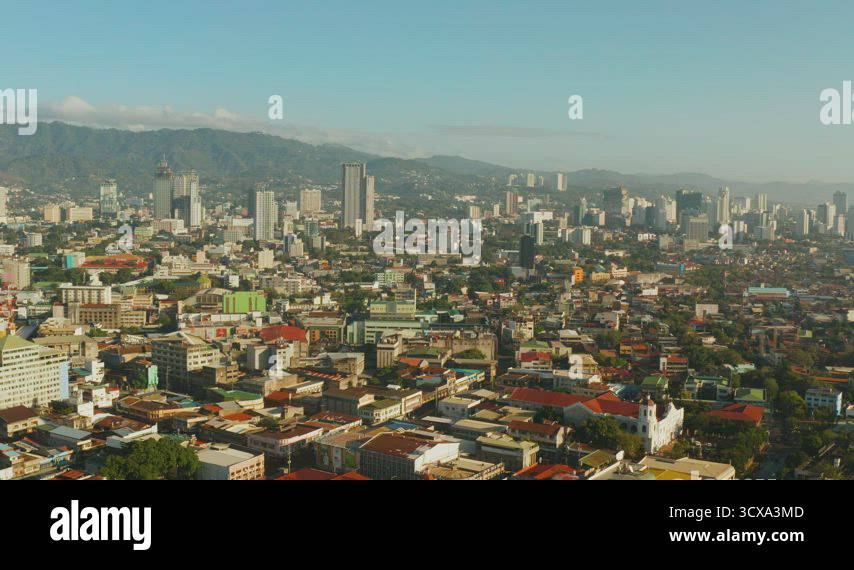 Modern city of Cebu with skyscrapers and buildings, Philippines Stock ...