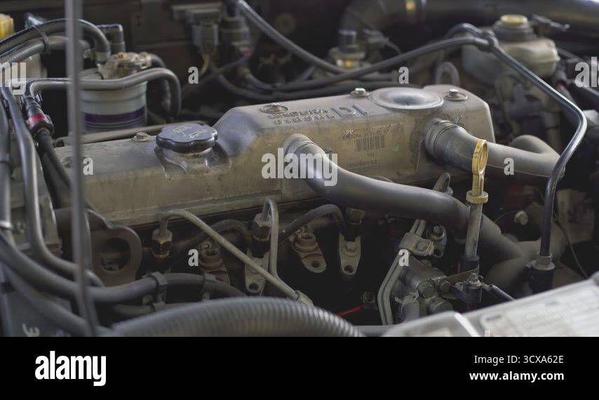 Detail of a turbo diesel engine Stock Video Footage - Alamy