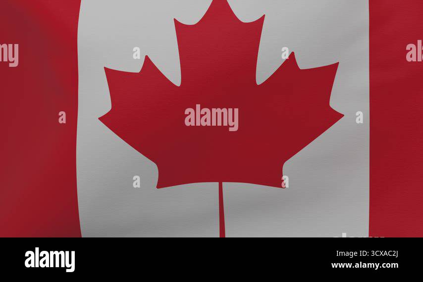 Canada waving flag seamless loop animation 4k Stock Video Footage - Alamy