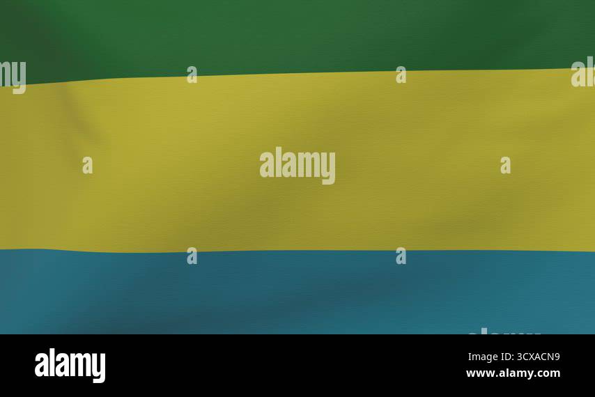 Gabon waving flag seamless loop animation 4k Stock Video Footage - Alamy