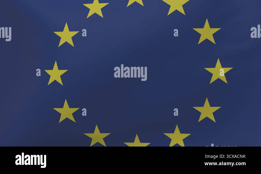 Europe EU waving flag seamless loop animation 4k Stock Video Footage ...