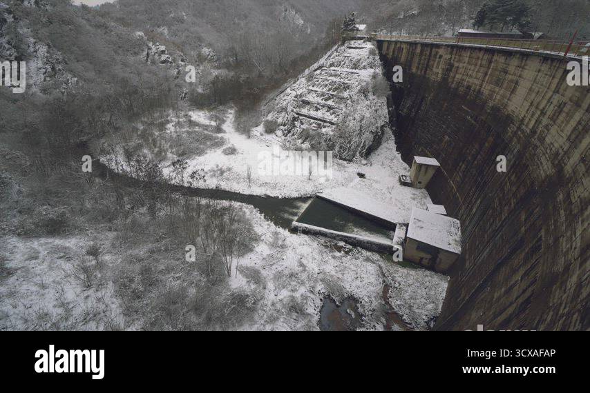 Arch dam in winter aerial Stock Videos & Footage - HD and 4K Video ...