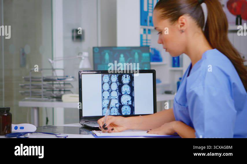 Radiologist analysing radiography film writing Stock Videos & Footage ...