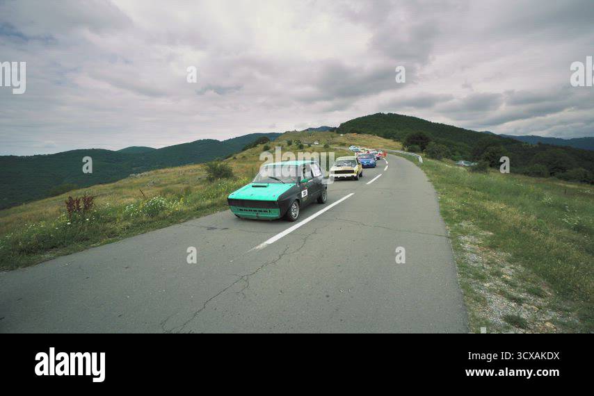 Kocani, Macedonia - 24 Jun, 2018: Sport racing cars getting ready to ...
