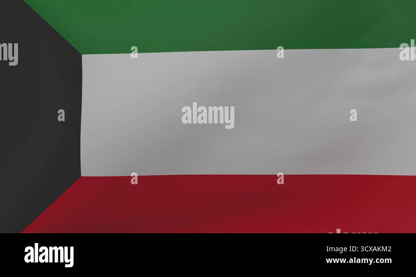 Kuwait waving flag seamless loop animation 4k Stock Video Footage - Alamy