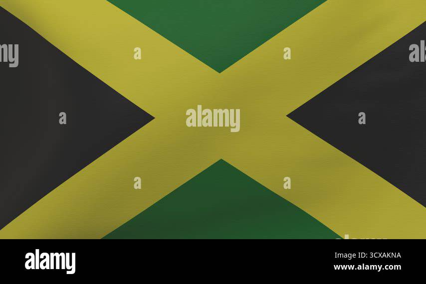 Jamaica waving flag seamless loop animation 4k Stock Video Footage - Alamy