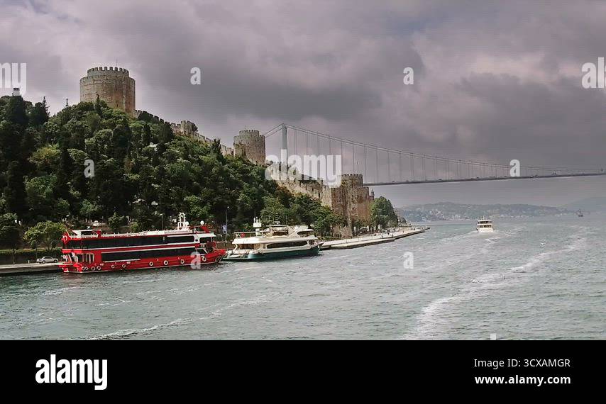 Ancient istambul walls on the Bosphorus side. Ancient walls on the ...