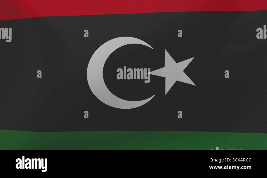 Libya waving flag seamless loop animation 4k Stock Video Footage - Alamy