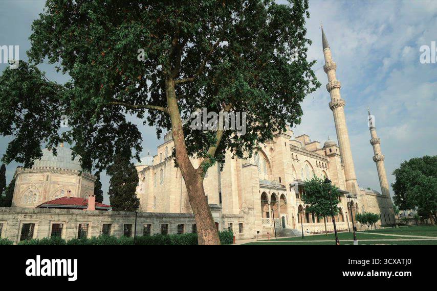 Gate to the courtyard of the Sultan Suleiman Mosque, Istanbul, Turkey ...