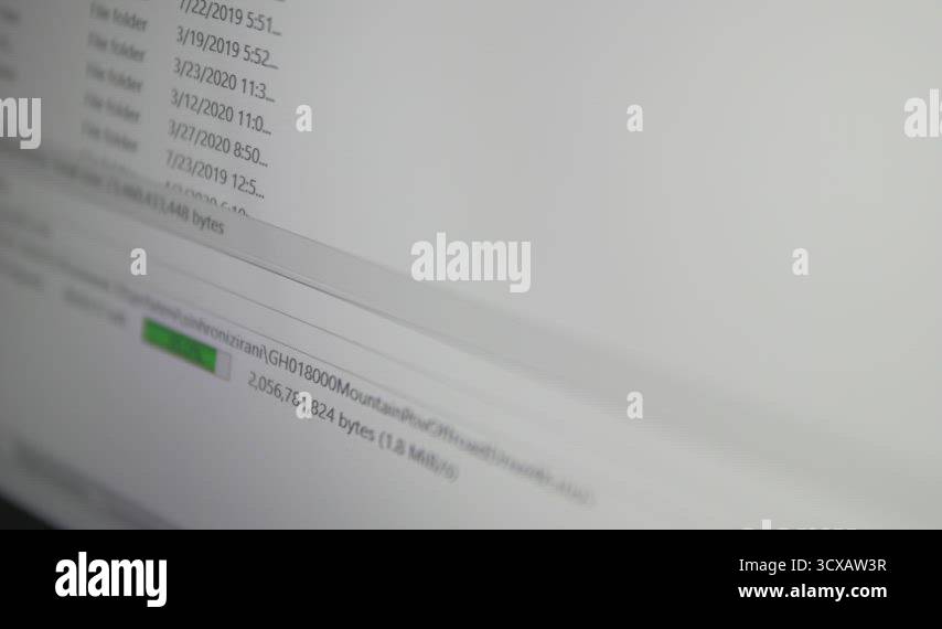 Screen of a modern digital device that displays file upload or download ...