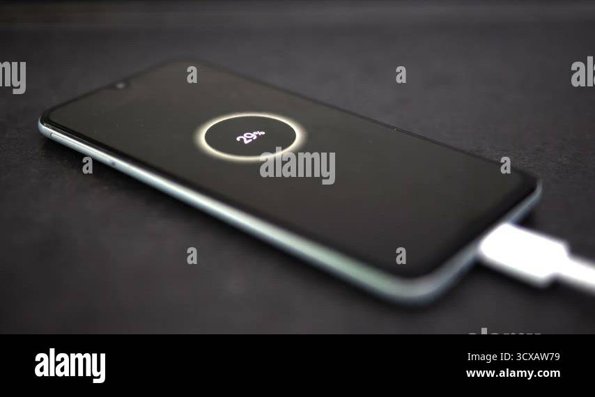 Mobile smart phones charging on USB type C cable Stock Video Footage ...