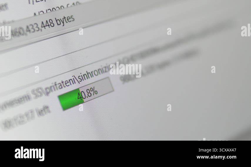 Screen of a modern digital device that displays file upload or download ...