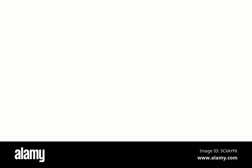 The word New appearing in a black ink smear on a white background for ...