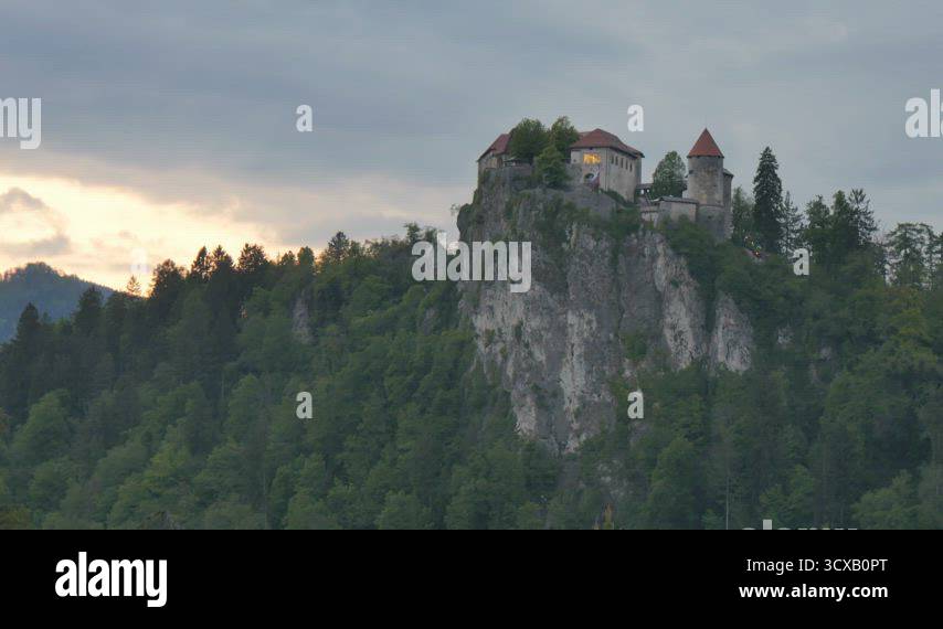 Bled Castle Time Lapse in 4K UHD UltraHD Iconic Slovenia Touristic ...