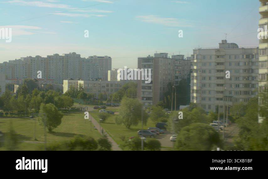 City from the window of a moving subway train Stock Video Footage - Alamy